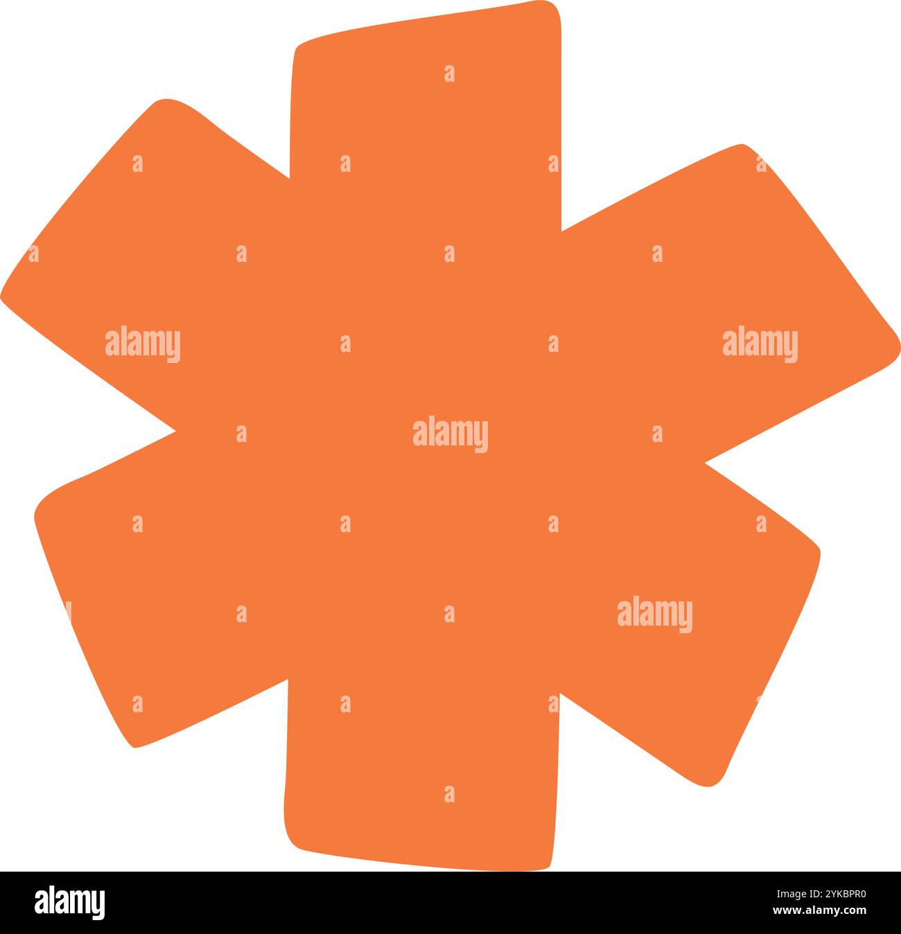 orange asterisk hand drawn Stock Vector Image & Art - Alamy