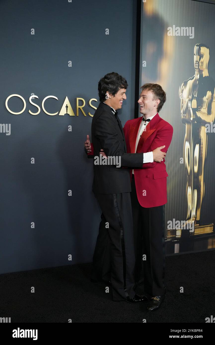 Omar Apollo, left, and Drew Starkey arrive at the 15th Governors Awards ...