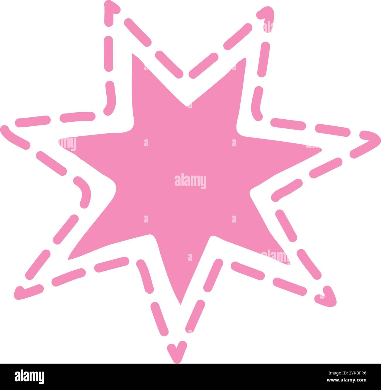 dotted star hand drawn Stock Vector Image & Art - Alamy