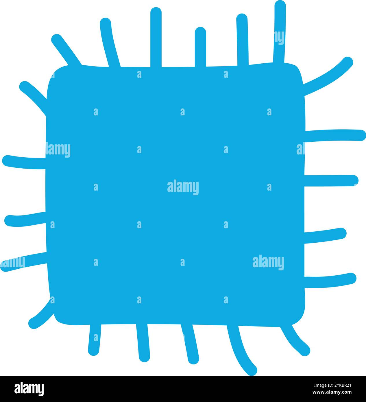 blue square hand drawn Stock Vector Image & Art - Alamy
