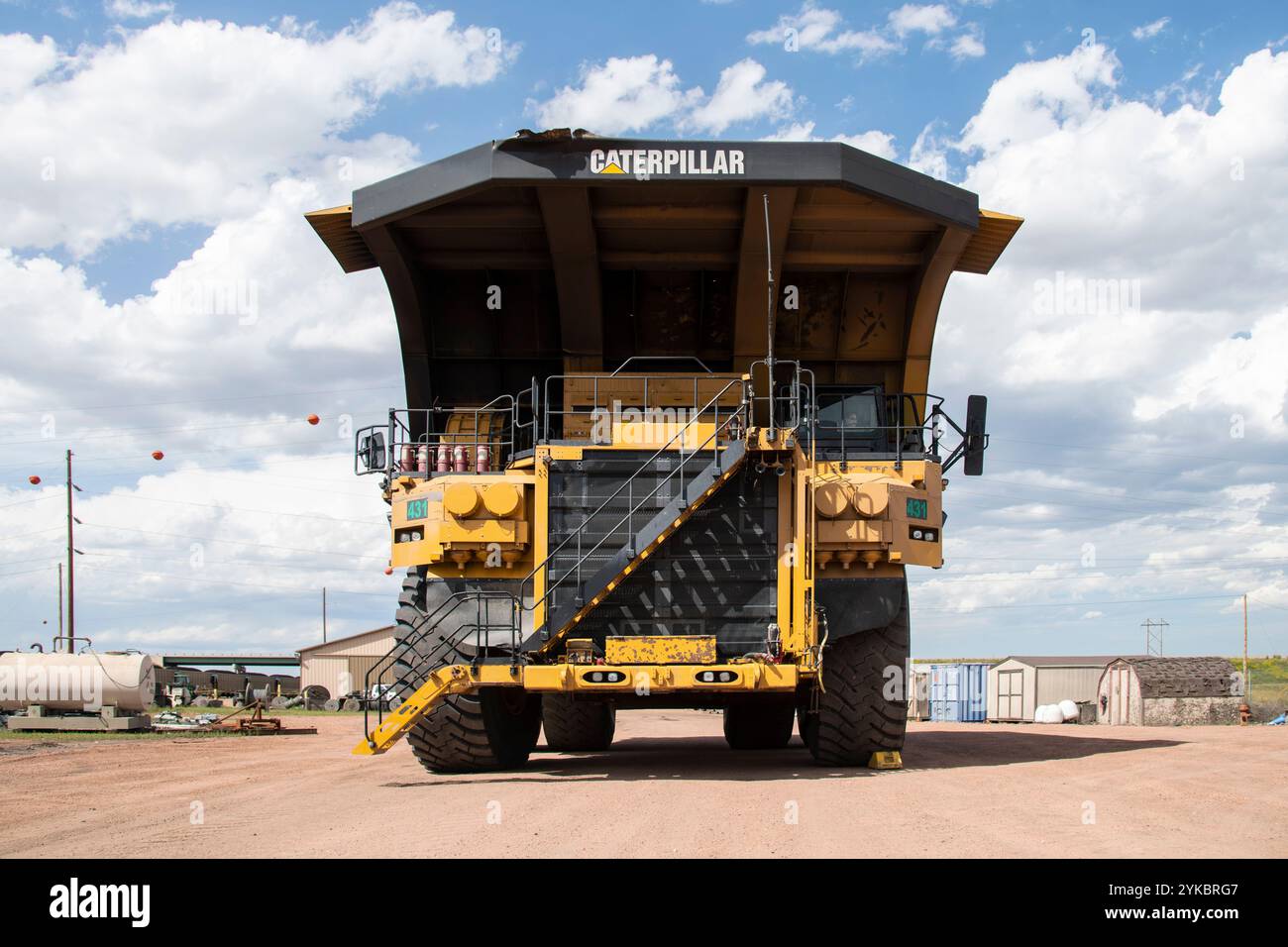 Open pit coal mine, in the Thunder Basin National Grassland, near ...