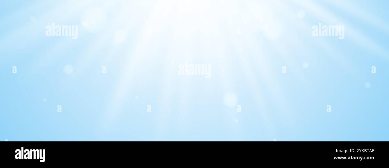 Sun burst light glare in blue sky. Natural light scene wallpaper for ...
