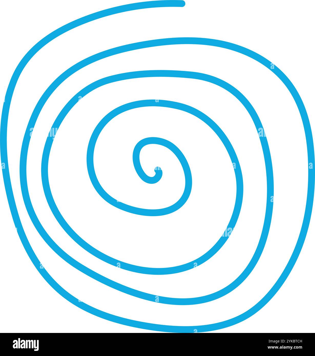 spiral line hand drawn Stock Vector Image & Art - Alamy