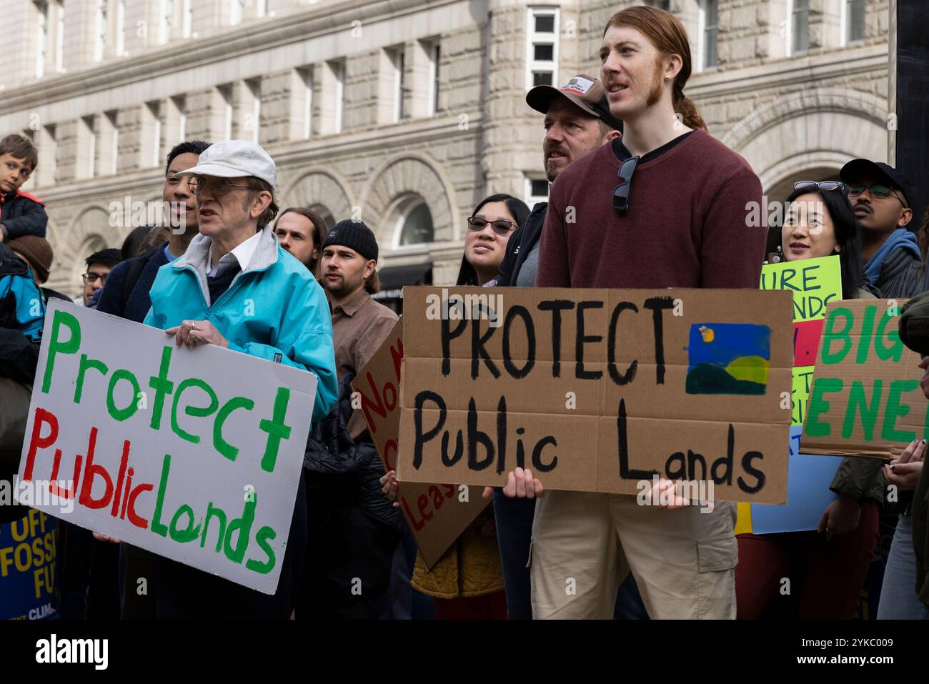 Environmental activists are demonstrating outside the Federal Triangle ...