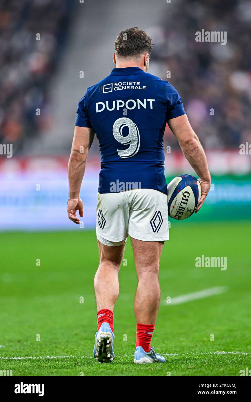 Saint Denis, France. 16th Nov, 2024. Antoine Dupont from back during ...