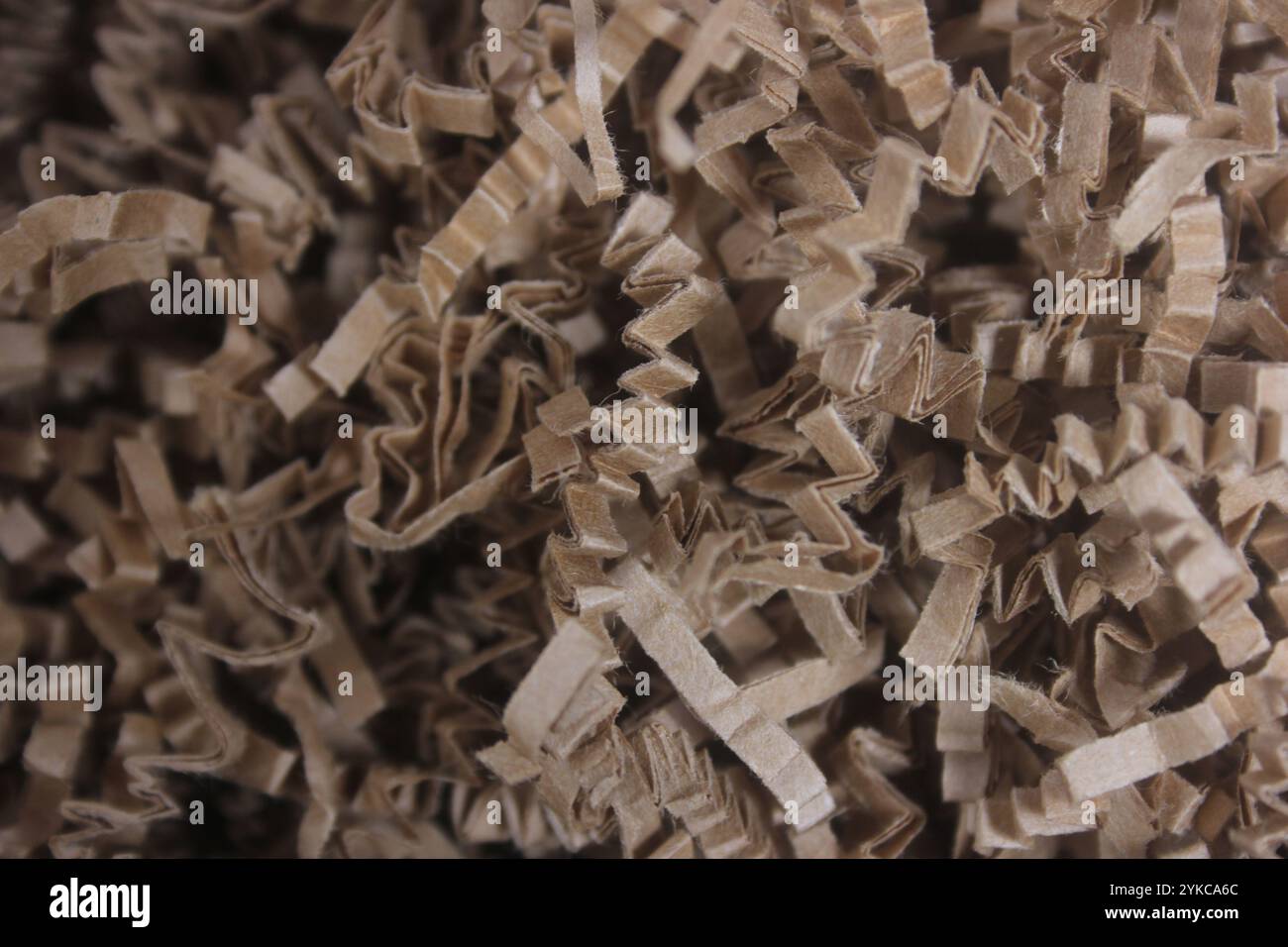 Brown Crinkle Paper. Eco Friendly Packing Material Close up Stock Photo ...