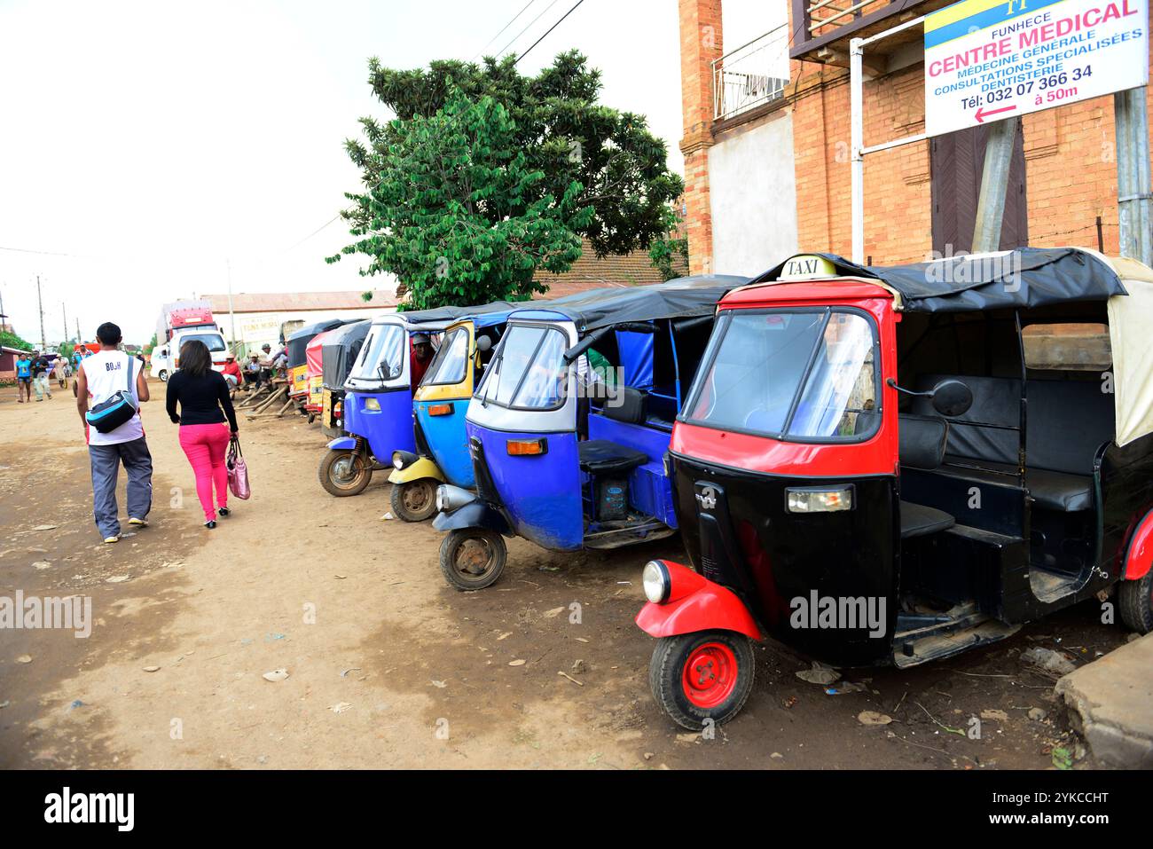 Indian Bajaj auto rickshaws in Antsirabe, Madagascar Stock Photo - Alamy