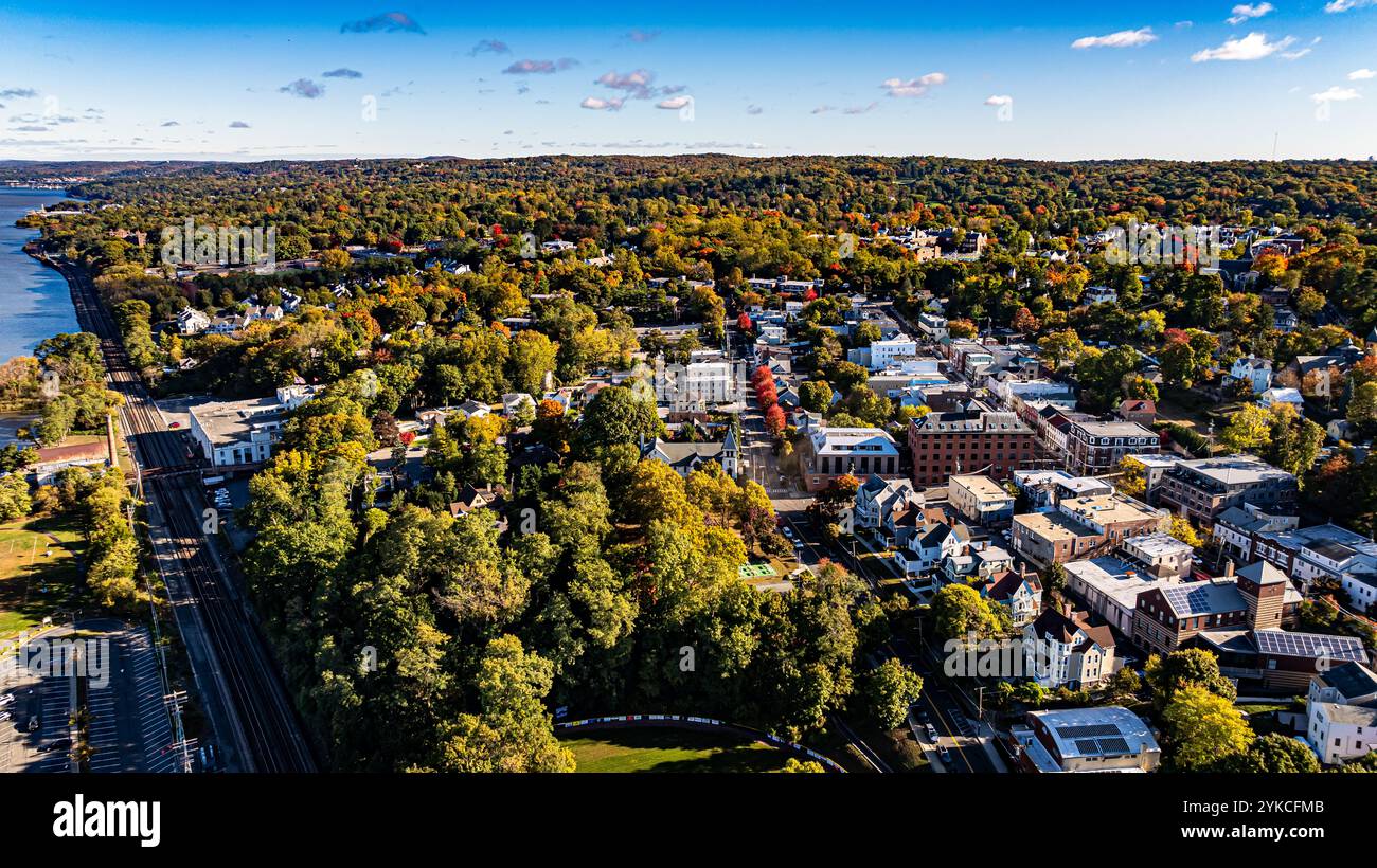 Morning fall, autumn, October 2024, aerial photo of the area ...