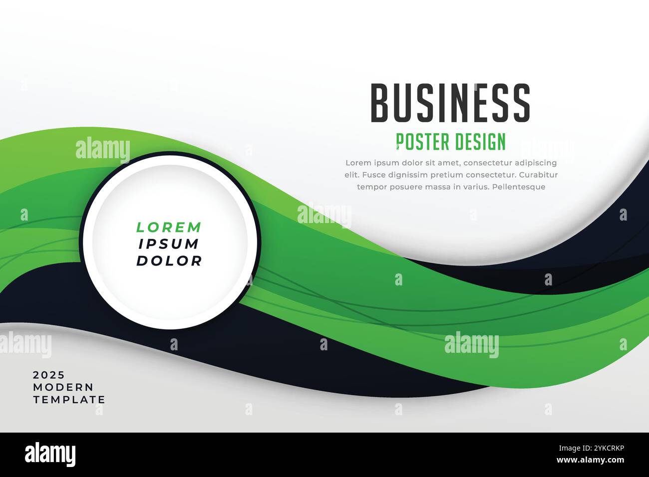 stylish green theme business presentation template design Stock Vector ...