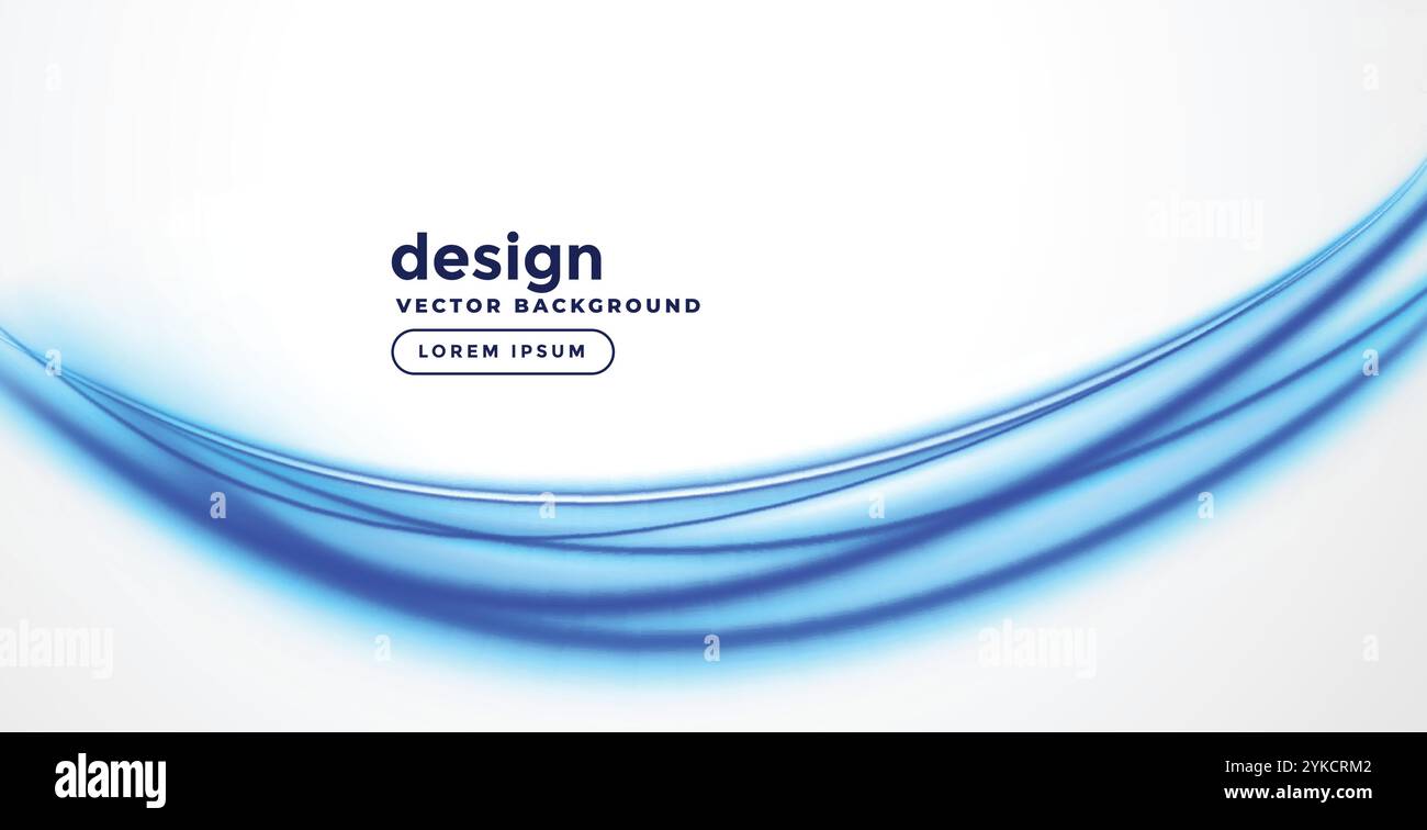 elegant blue presentation wave design Stock Vector Image & Art - Alamy