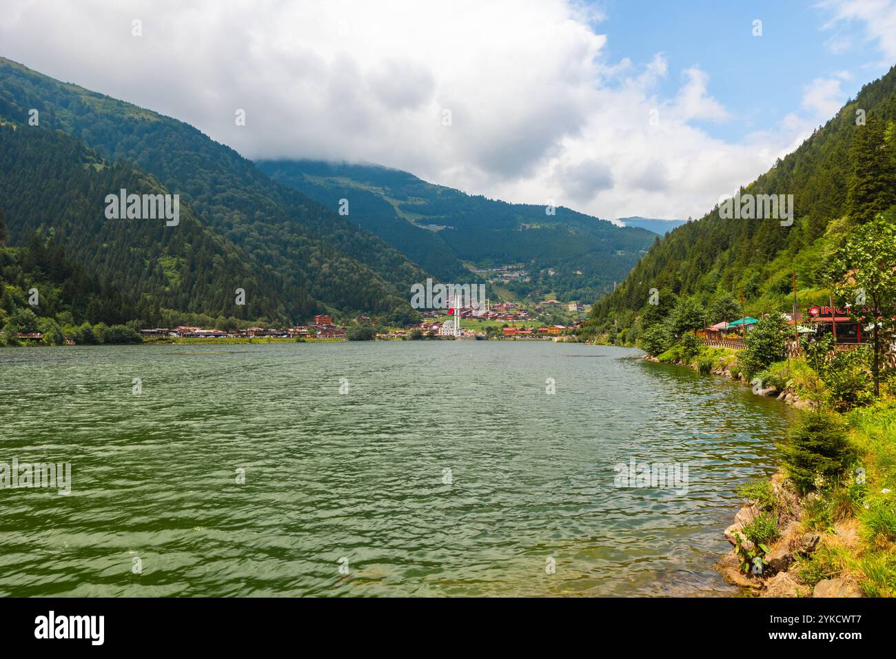 Uzungol Trabzon. Uzungol lake and forest covered mountains. Visit ...