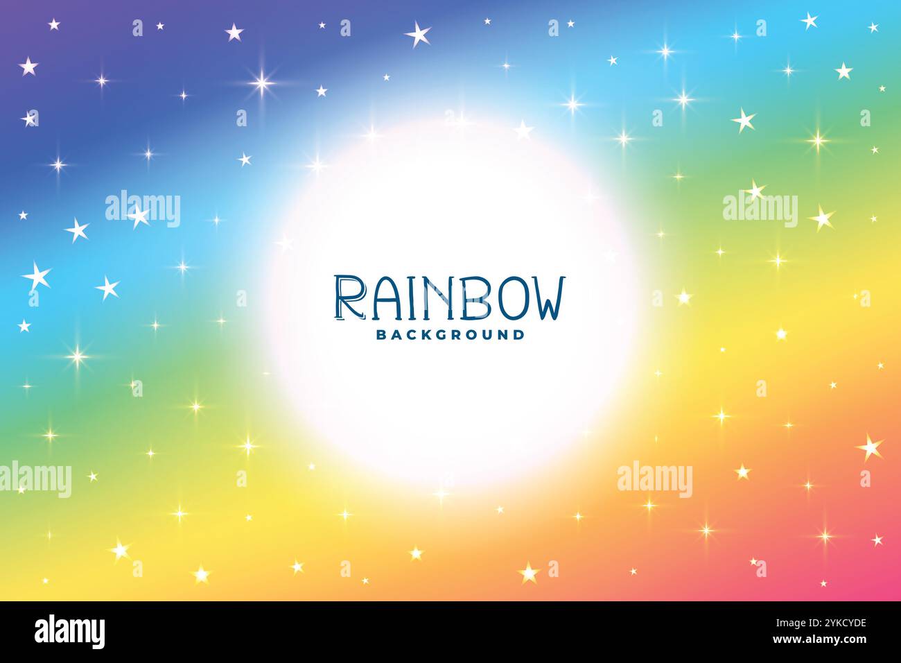 colorful rainbow background with stars and sparkles Stock Vector Image ...
