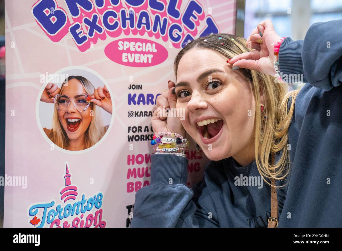 Toronto, Canada. 16th Nov, 2024. Kara Mara poses beside a photo of ...