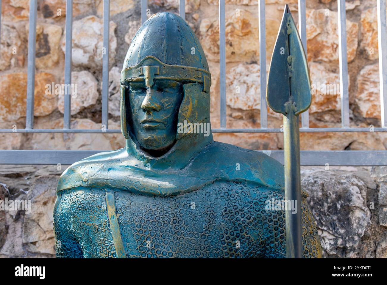 Bronze statue along the Rampart Walk in Old Town Jerusalem Stock Photo ...