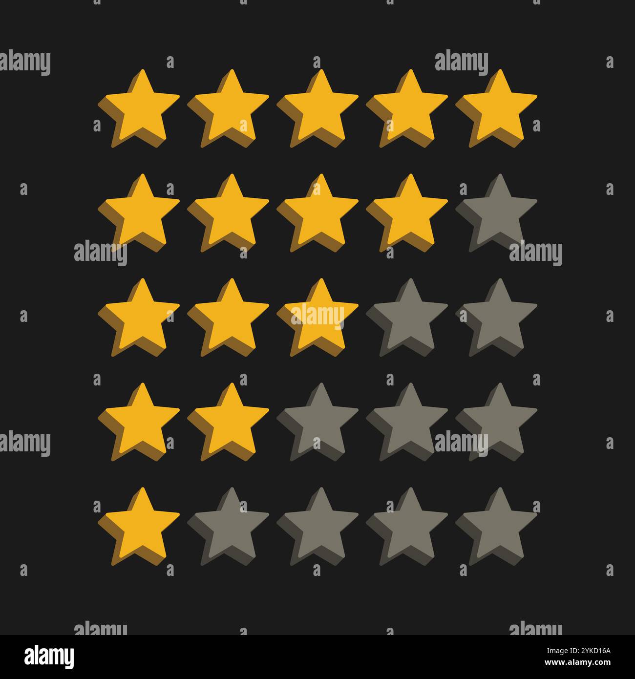 3d style star rating symbols Stock Vector Image & Art - Alamy