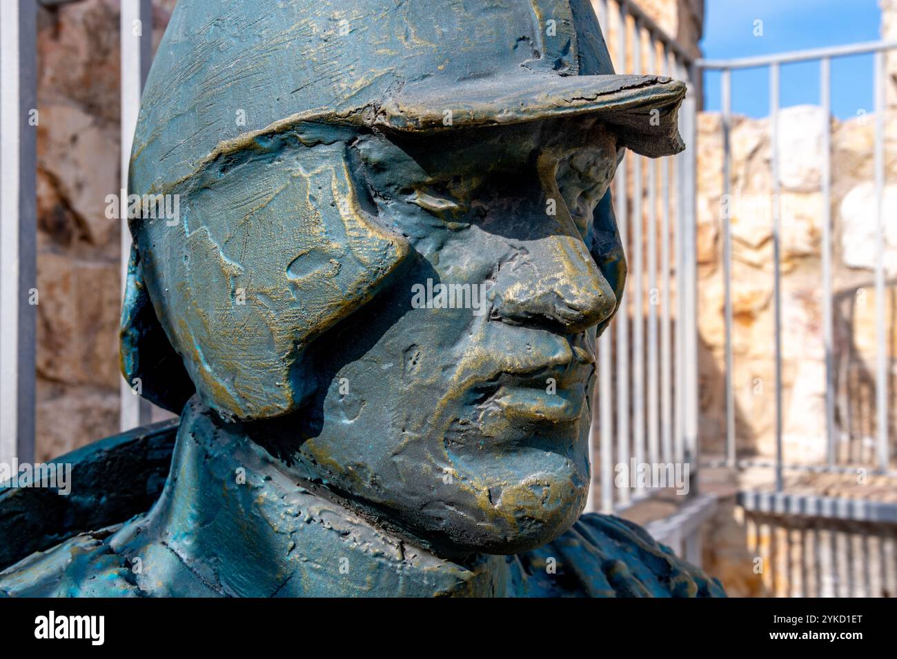 Bronze statue along the Rampart Walk in Old Town Jerusalem Stock Photo ...