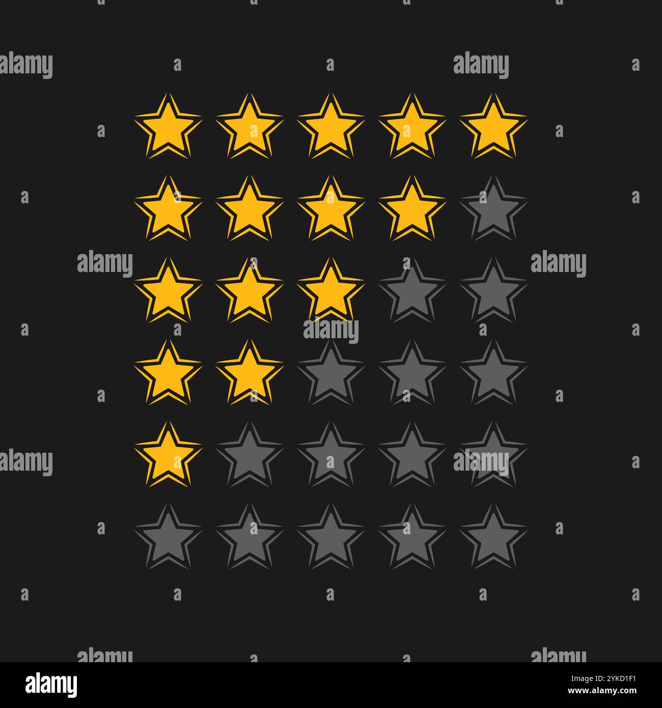 rating stars in black background Stock Vector Image & Art - Alamy