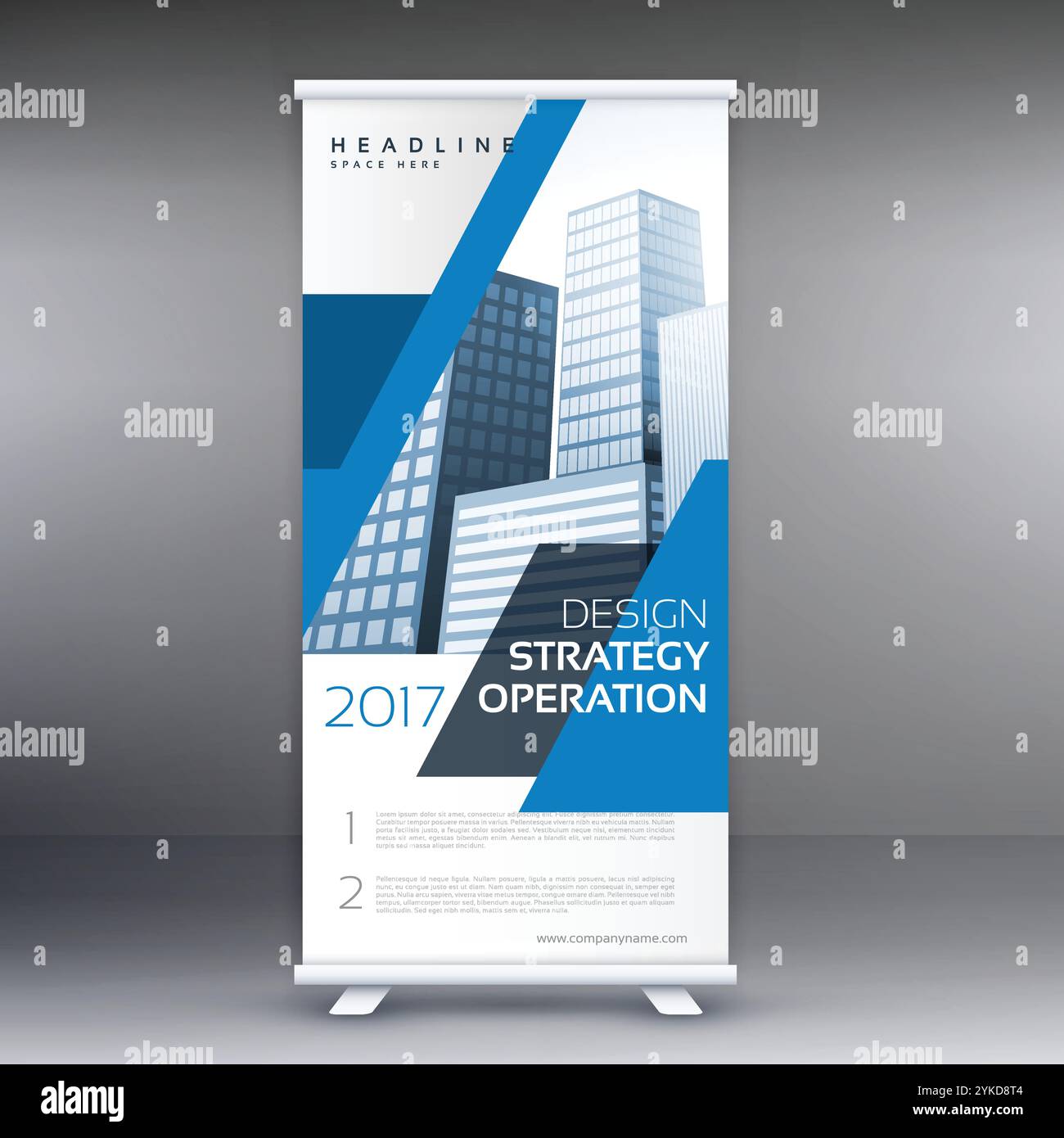 Blue roll up standee design hi-res stock photography and images - Alamy