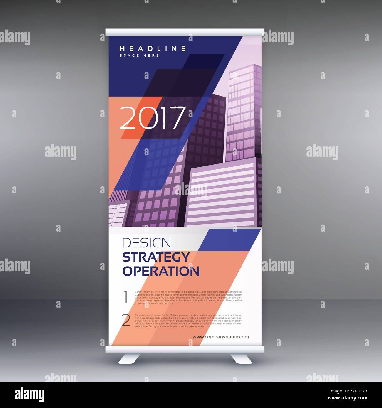 abstract roll up banner or standee vector design Stock Vector Image ...