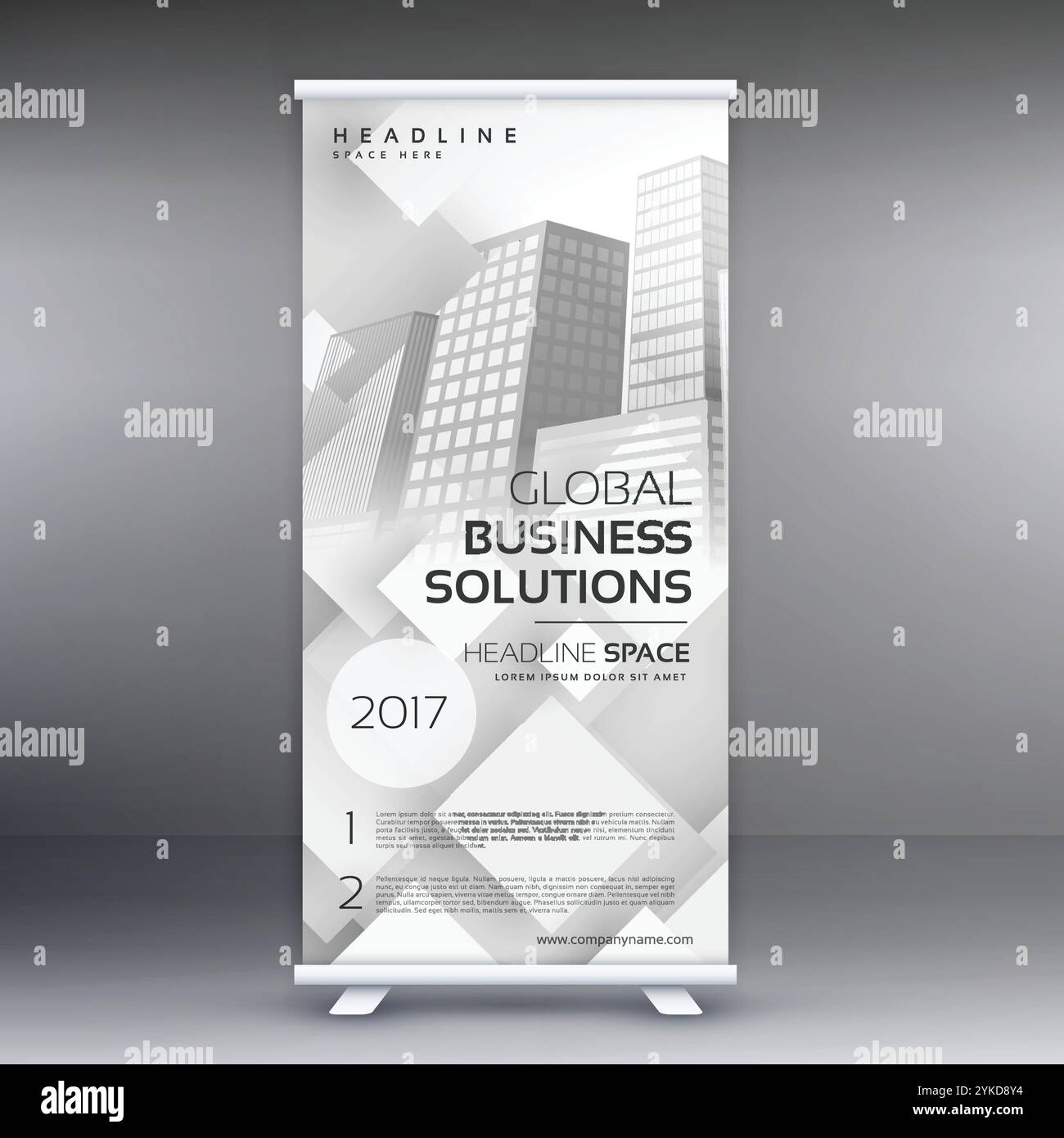 clean white standee roll up design template vector Stock Vector Image ...