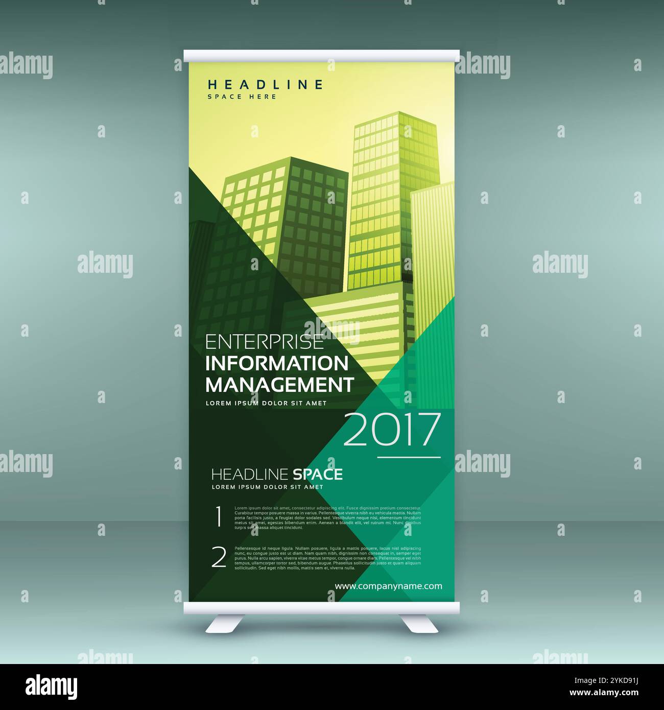 standee design in trendy color style roll up template Stock Vector ...