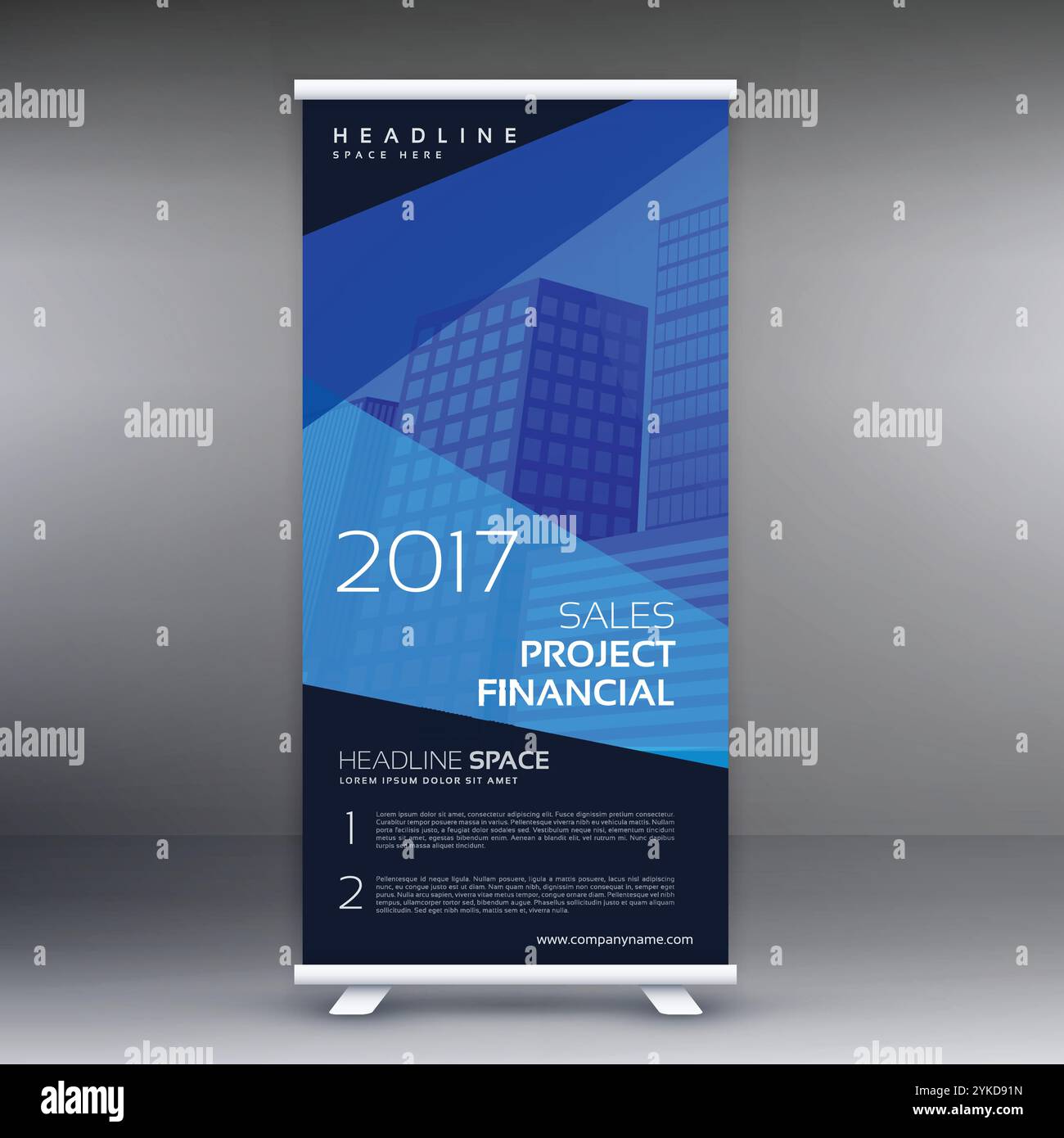 dark standee banner with blue abstract shapes Stock Vector Image & Art ...