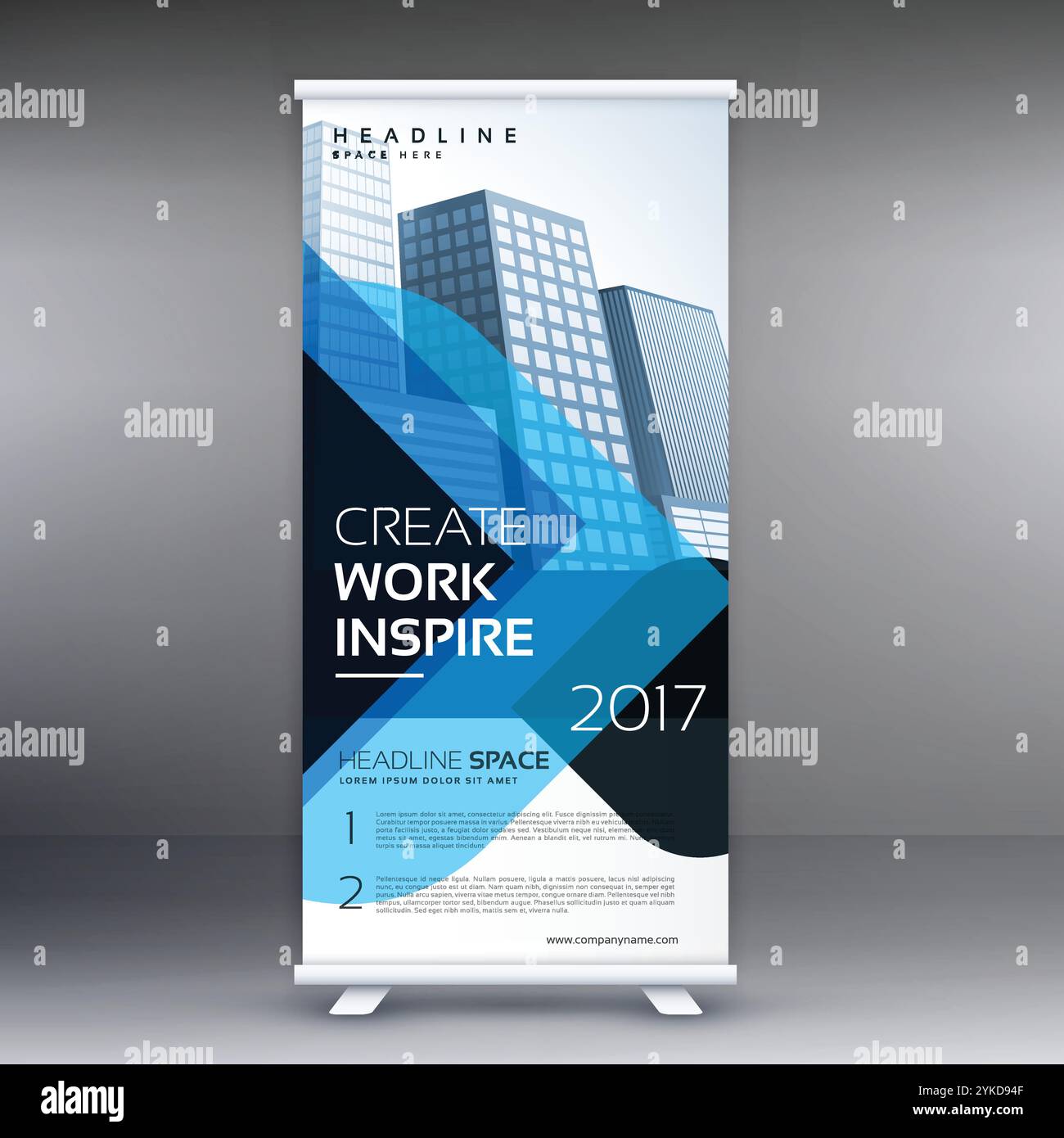 Blue roll up standee design hi-res stock photography and images - Alamy