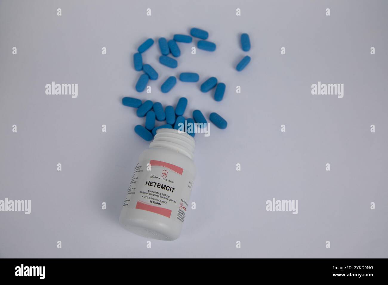 A bottle of Hetemcit a pre-exposure prophylaxis or Prep medication used ...