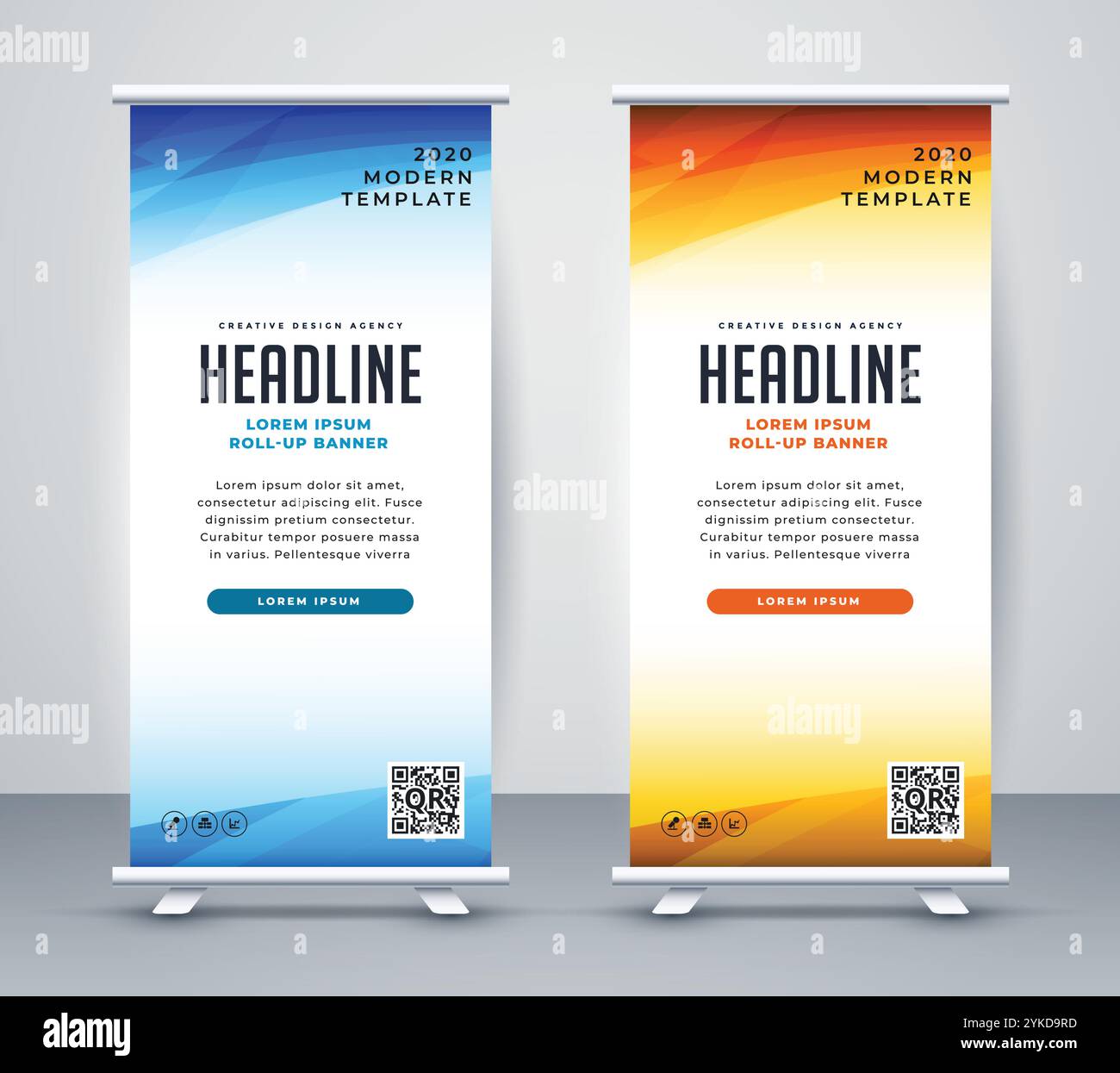 Retractable banner stand Stock Vector Images - Alamy