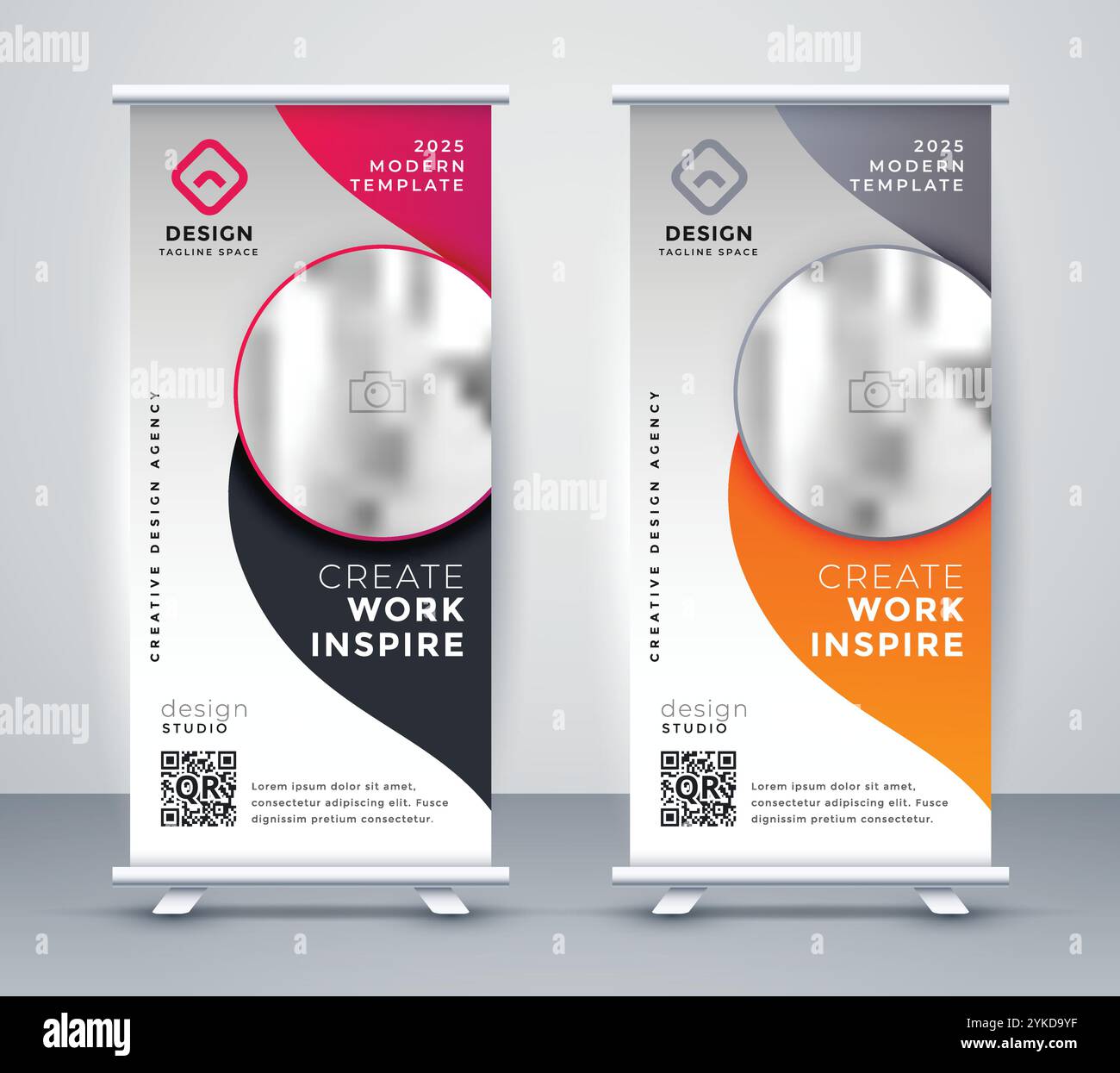 Vertical retractable banner Stock Vector Images - Alamy