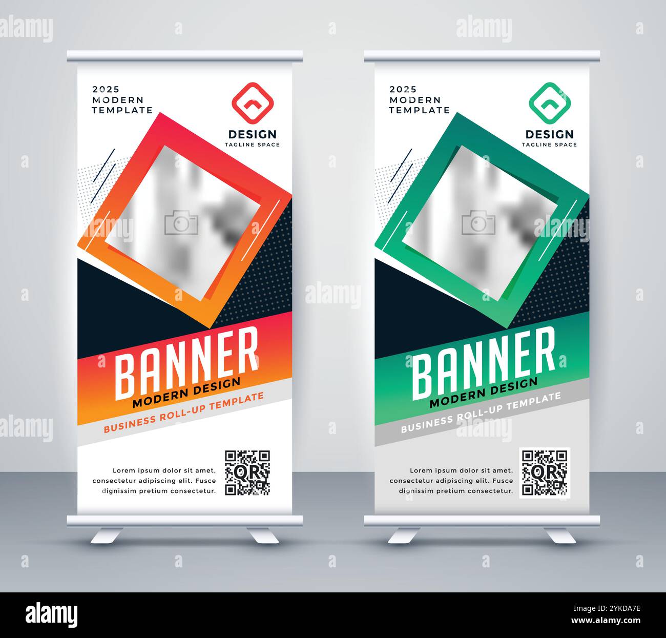 Vertical retractable banner Stock Vector Images - Alamy