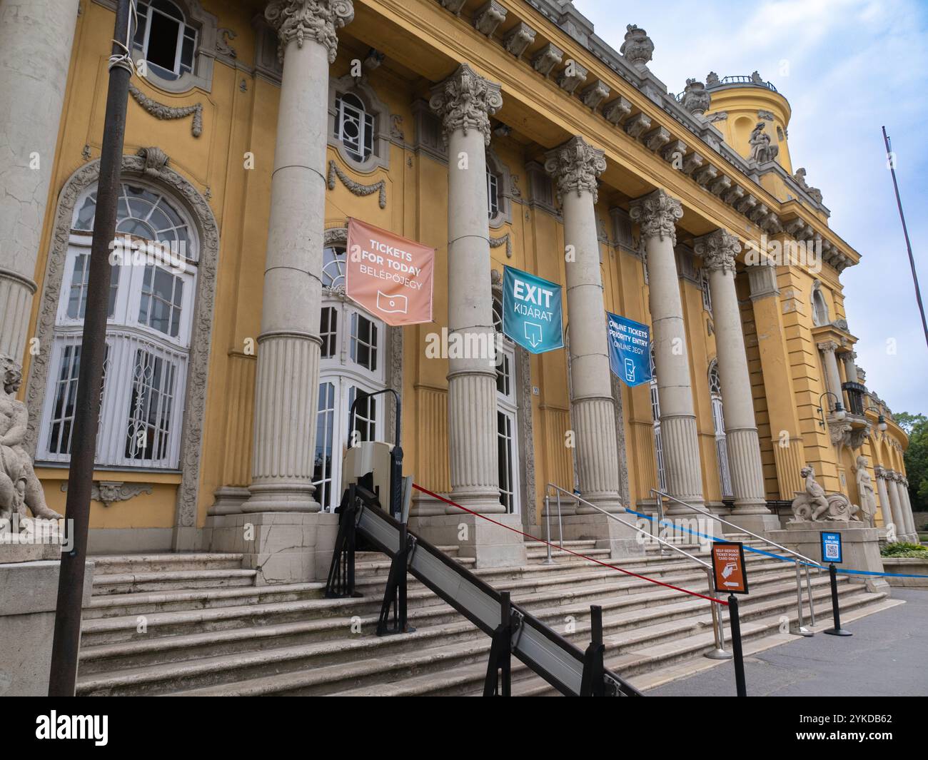 Architectural Thermal Marvel in Budapest, Facade of The Széchenyi Baths ...