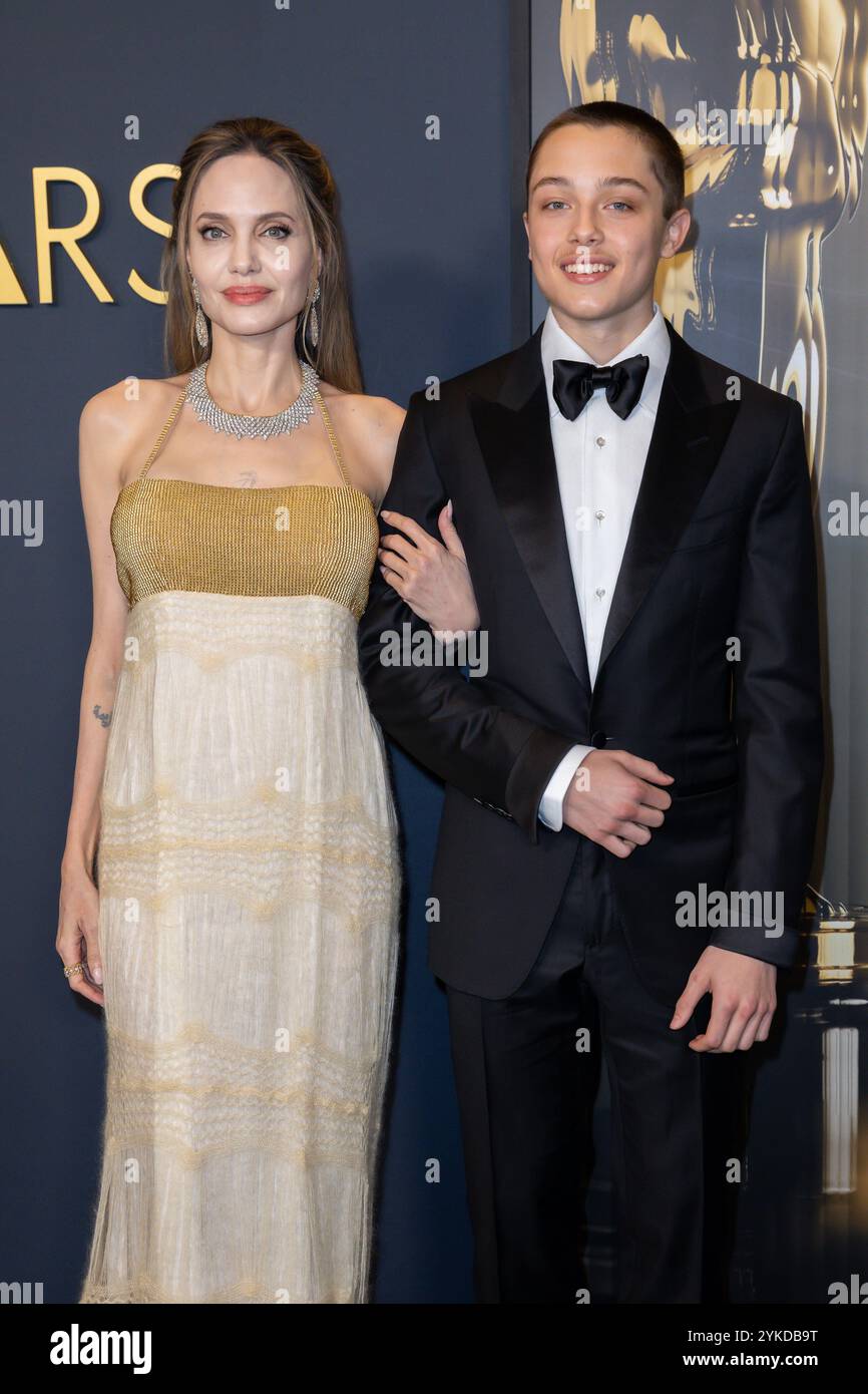 Los Angeles, USA. 17th Nov, 2024. Angelina Jolie and Knox Jolie-Pitt ...