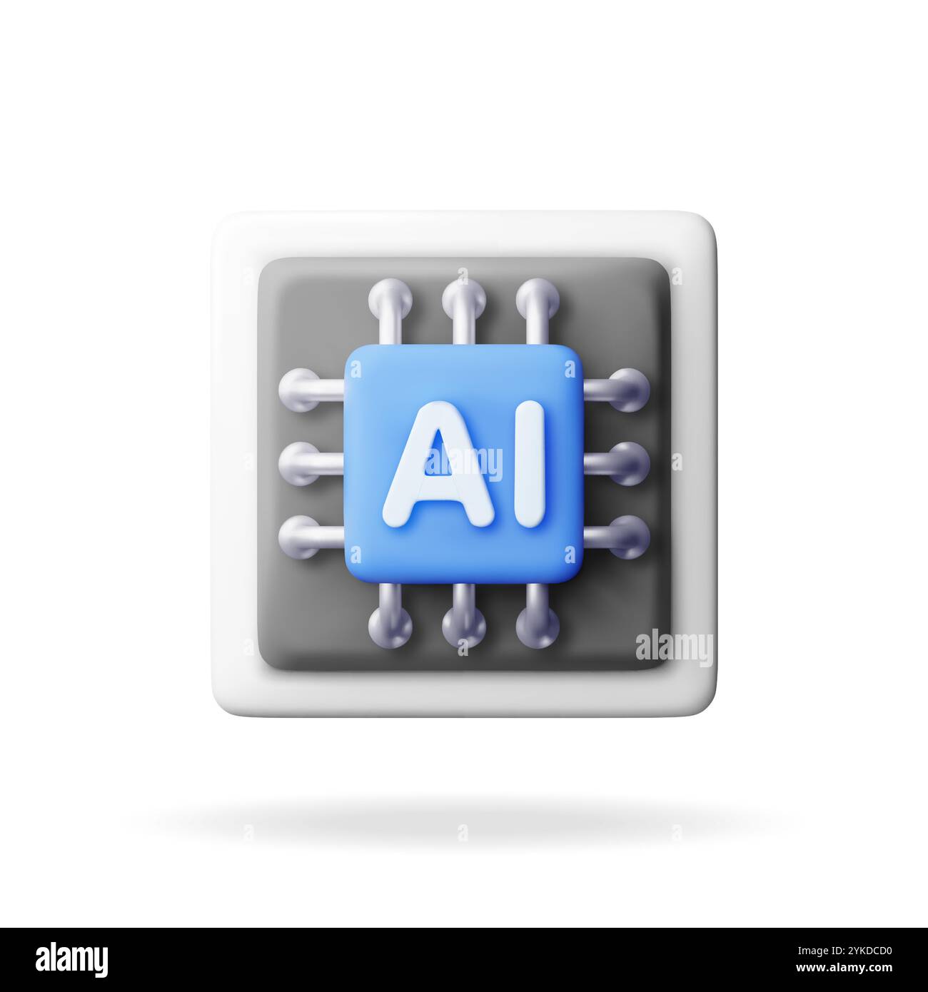 3d AI Chip isolated. Artificial intelligence Stock Vector Image & Art ...