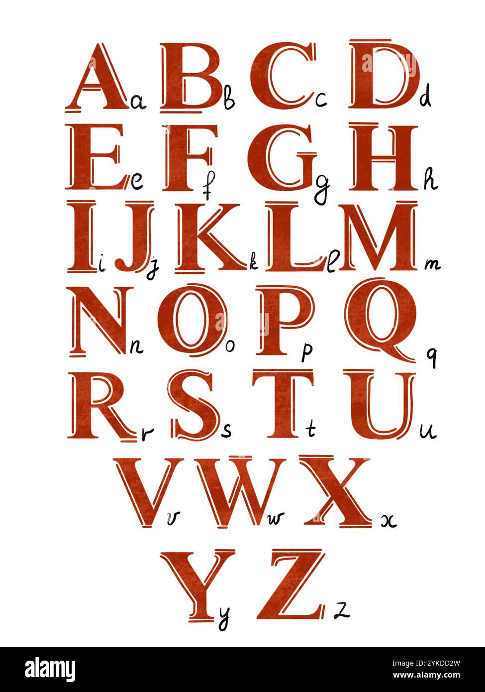 ABC alphabet poster design with colorful letters isolated on white ...