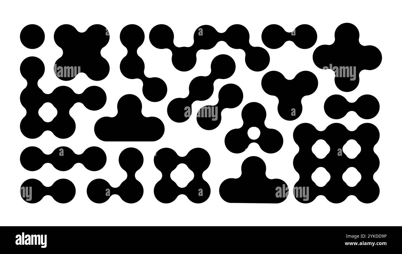Collection of Brutalist, metaball, morphing abstract geometric shapes ...