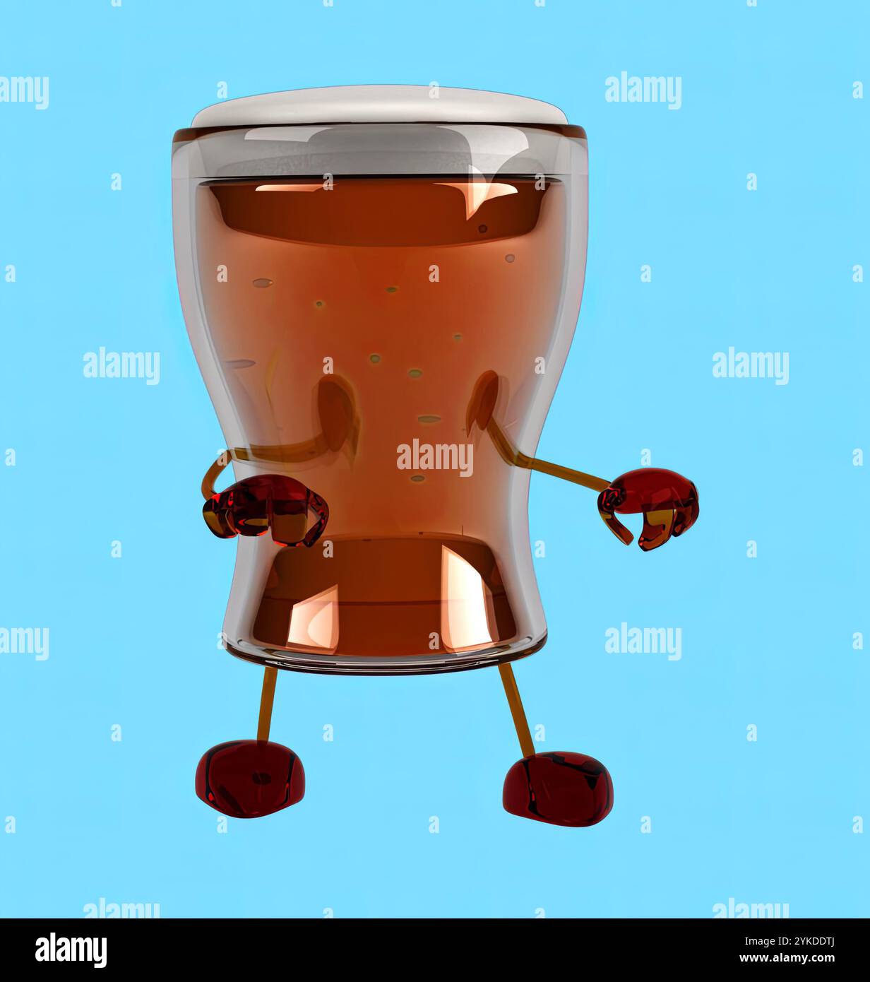 Fun 3D cartoon beer dancing Stock Photo - Alamy