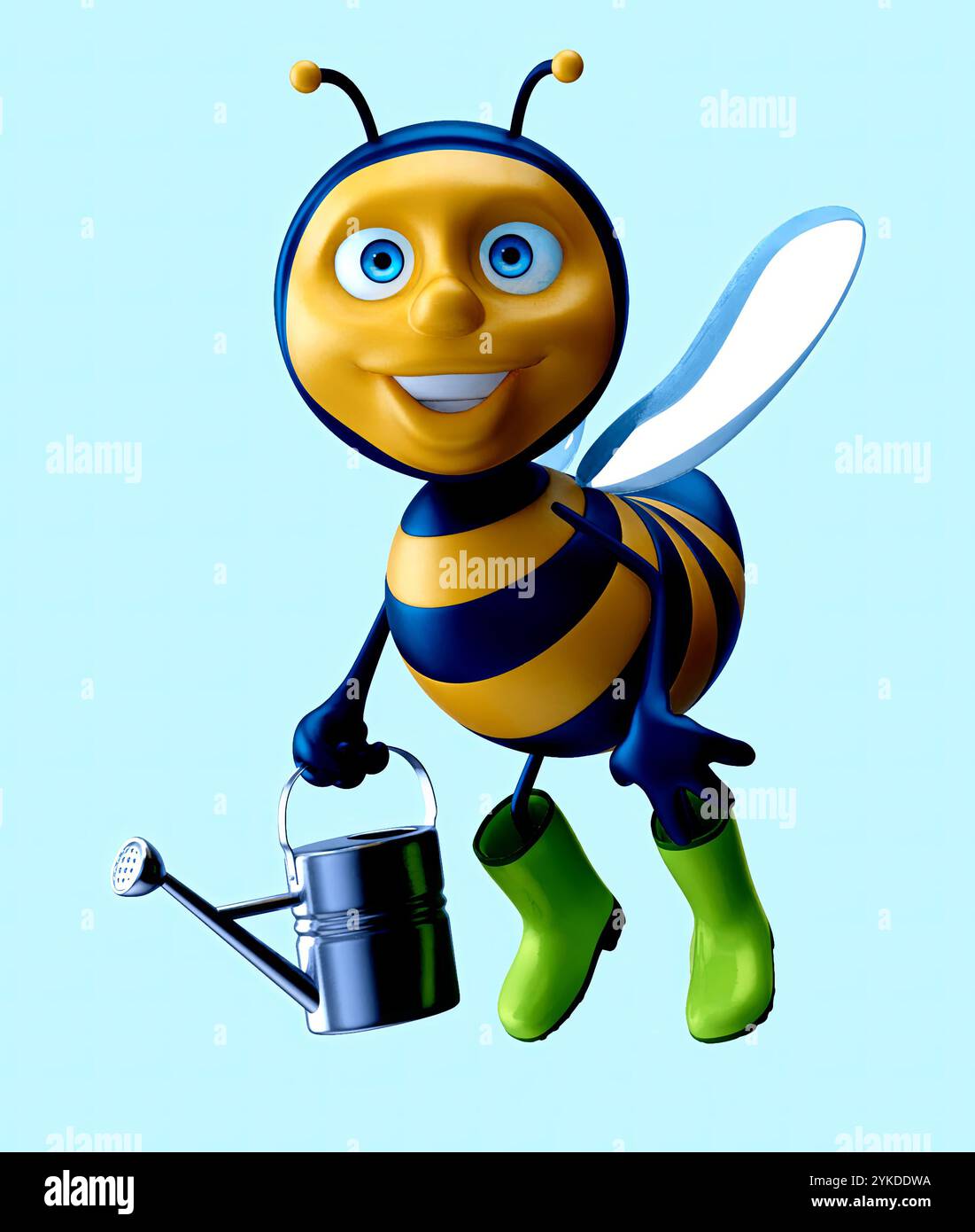 4K cartoon illustration of a fun Bee Stock Photo - Alamy