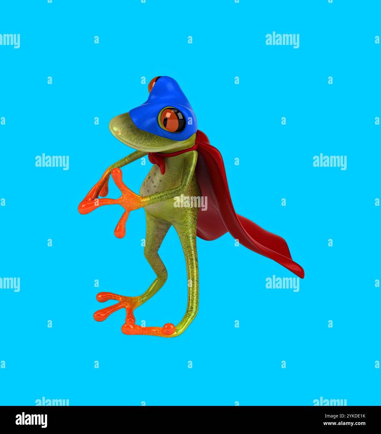 Fun 3D cartoon frog dancing Stock Photo - Alamy