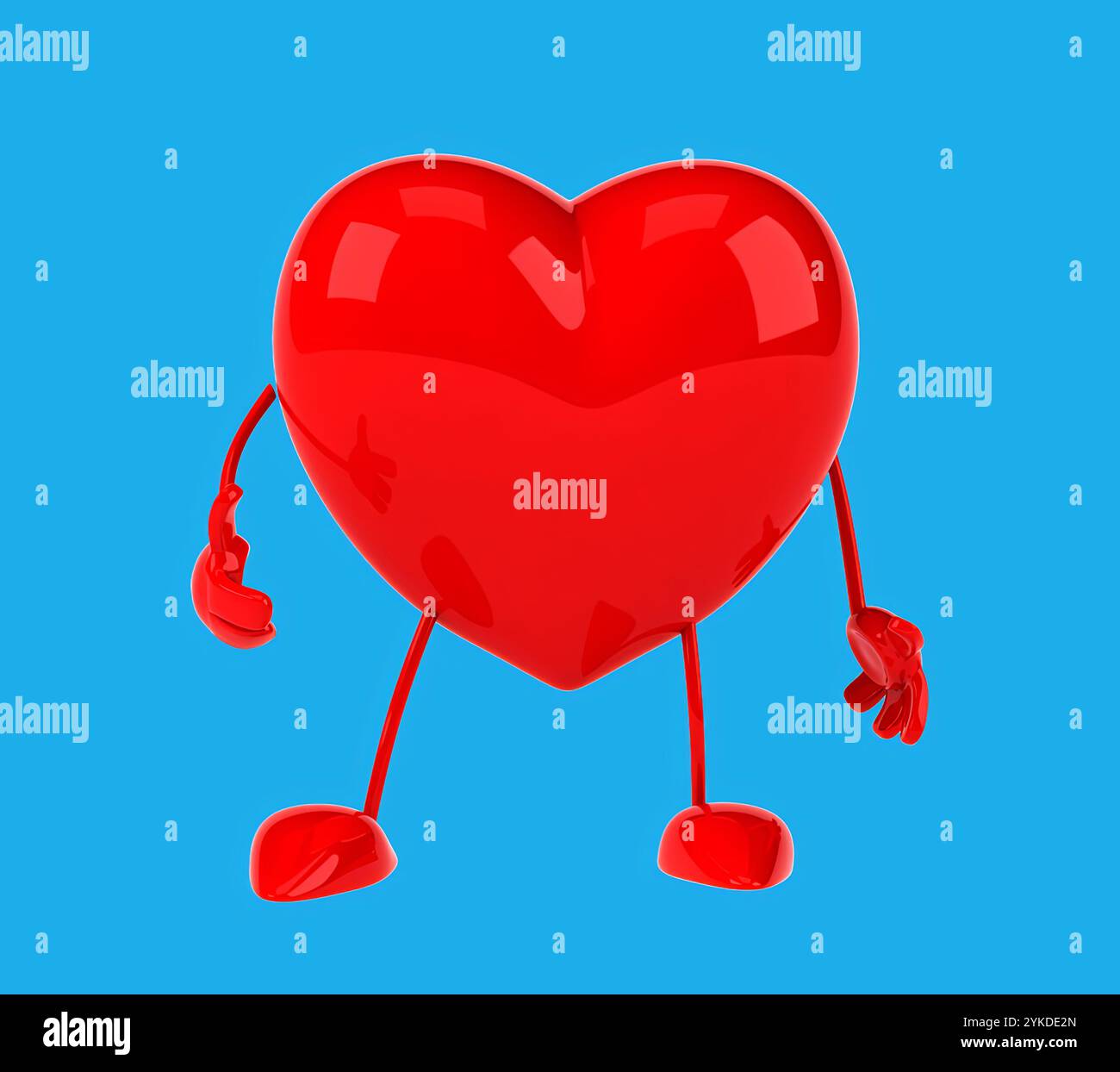 Fun 3D cartoon heart talking Stock Photo - Alamy