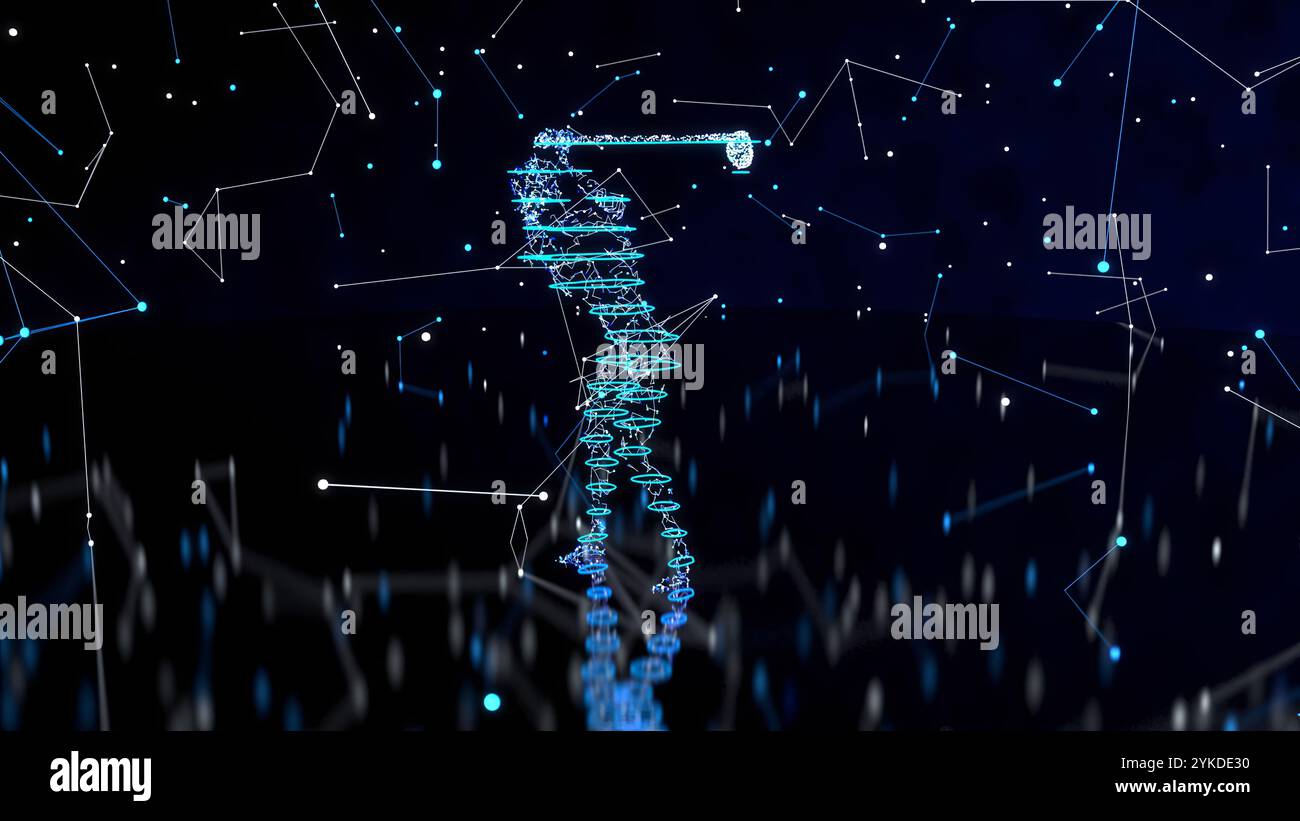 Abstract motion design of a golfer Stock Photo - Alamy