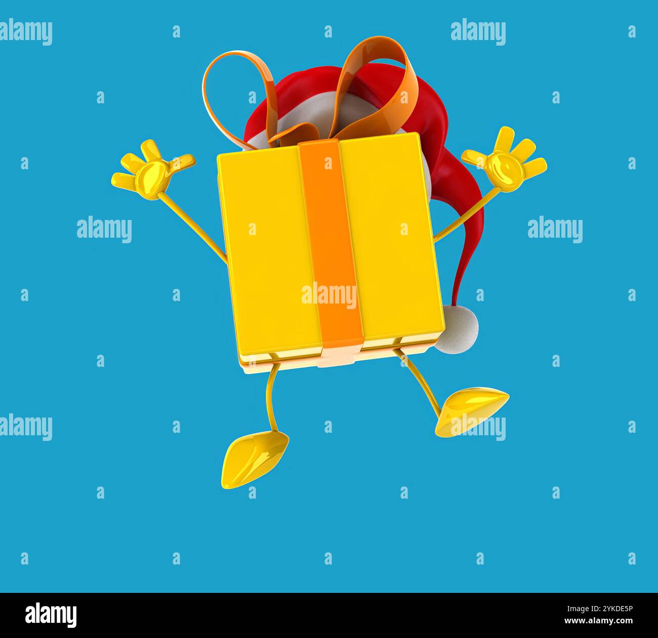Fun 3D gift jumping Stock Photo - Alamy