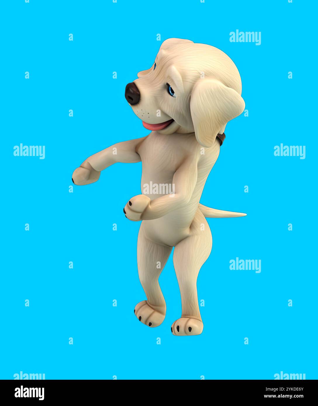 Fun 3D cartoon labrador dancing Stock Photo - Alamy