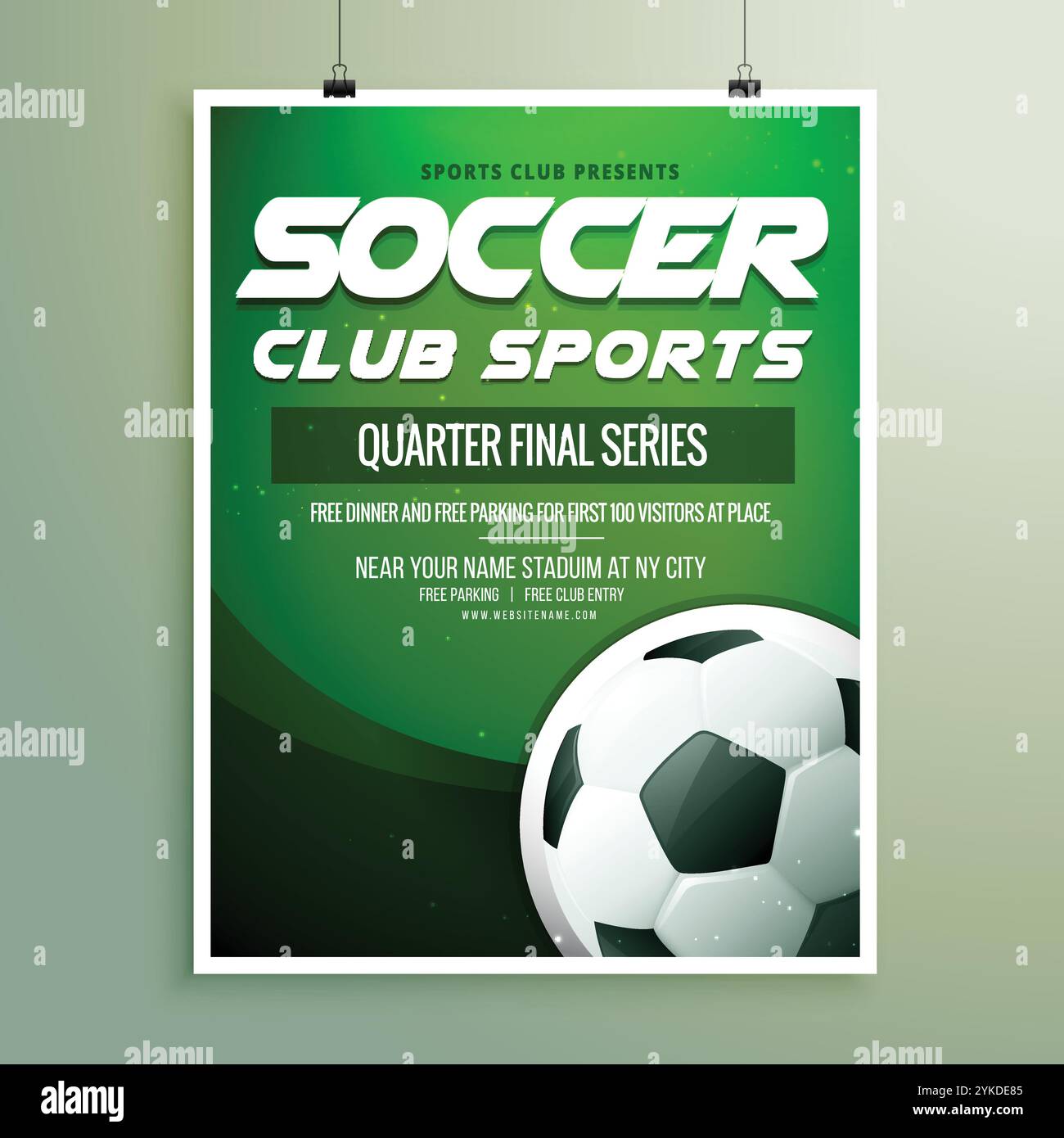 soccer club sports championship flyer template Stock Vector Image & Art ...