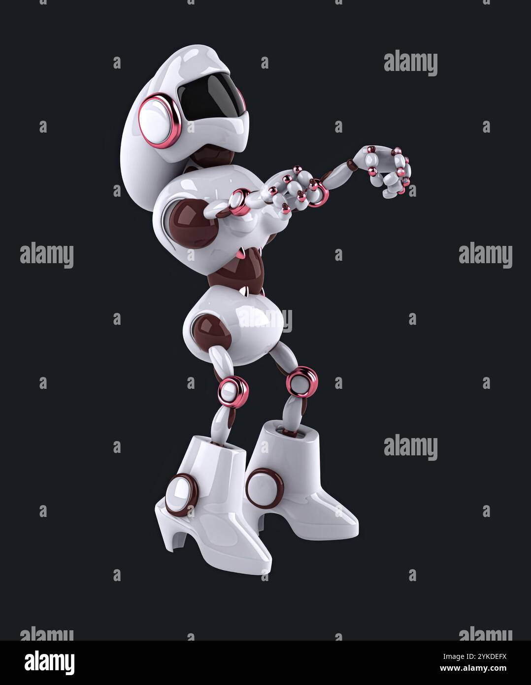 Fun 3D cartoon robot dancing Stock Photo - Alamy