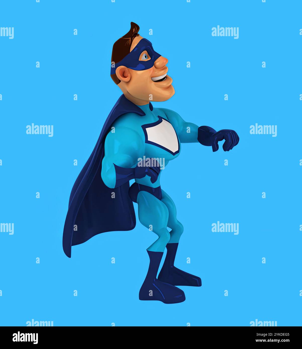 Fun 3D cartoon superhero dancing Stock Photo - Alamy