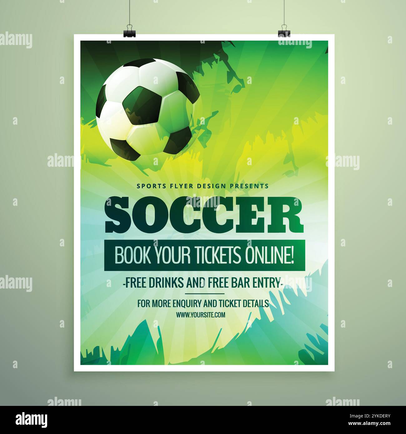 soccer league sports event flyer design Stock Vector Image & Art - Alamy