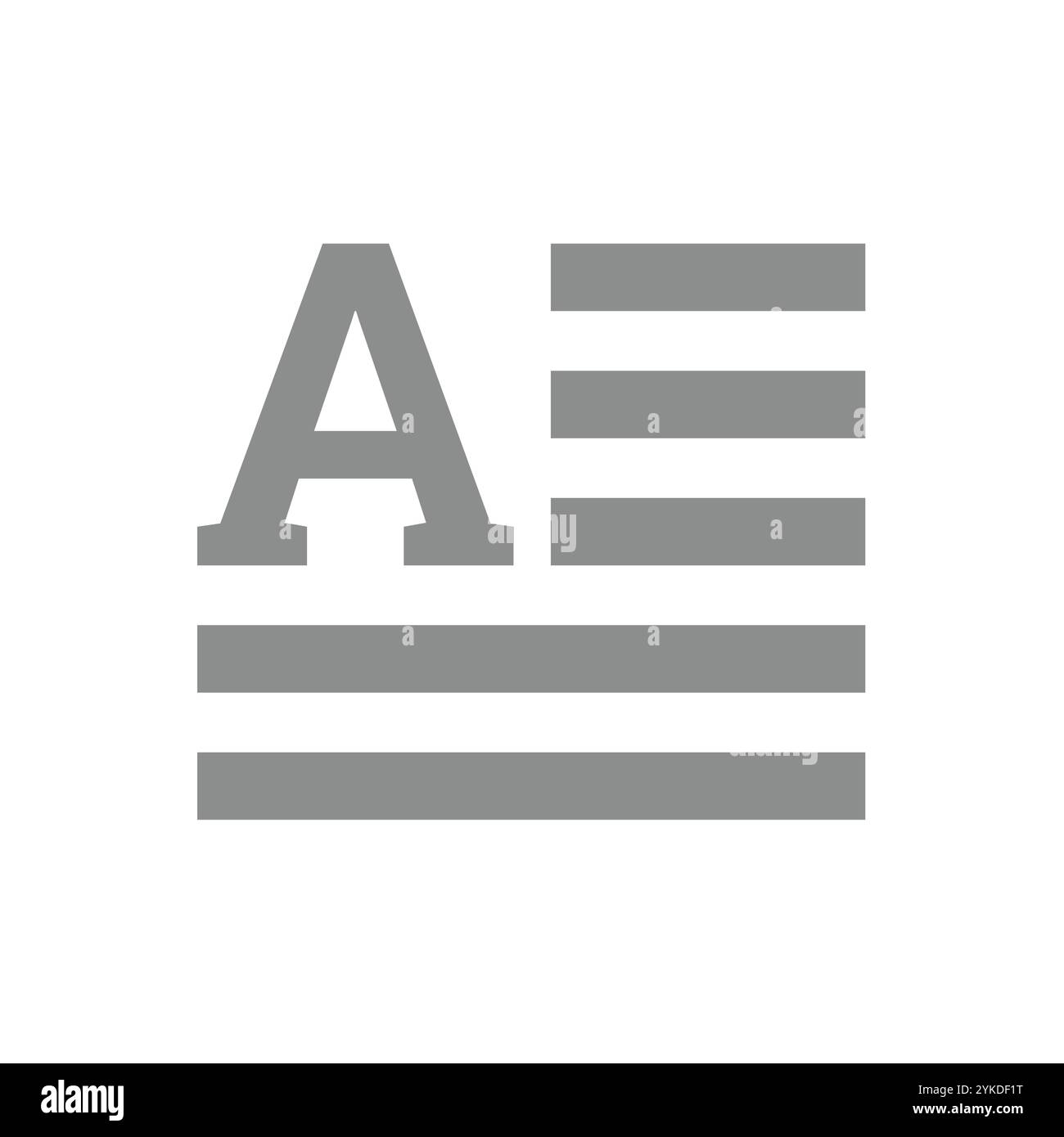 Text file vector icon. Type simple symbol with letter A Stock Vector ...