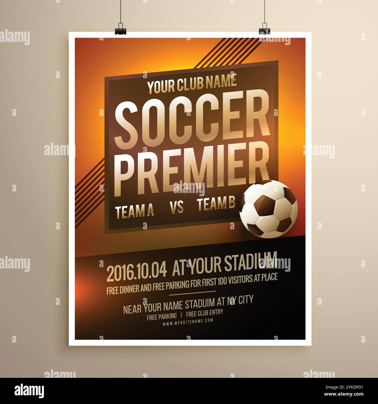 Abstract soccer brochure template design hi-res stock photography and ...