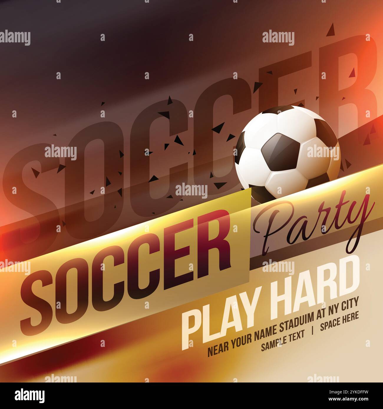 creative sports soccer football poster background design vector Stock ...